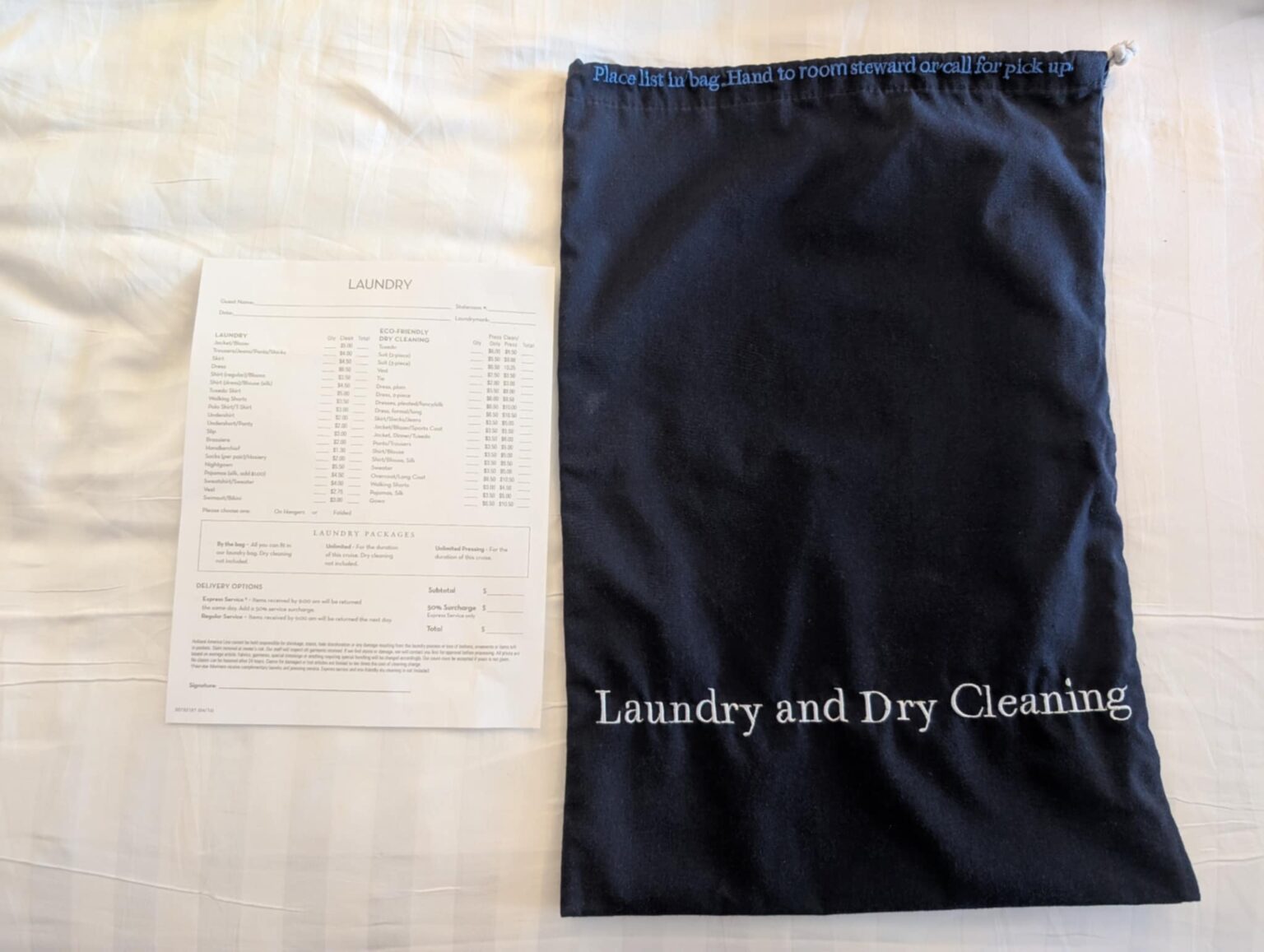 Holland America Laundry Packages, Pricing and More - Cruises, Crew Life ...